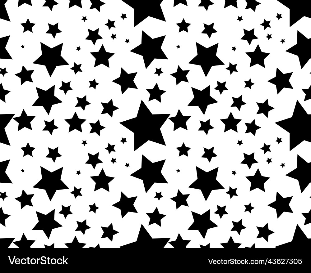 Black stars seamless pattern Royalty Free Vector Image