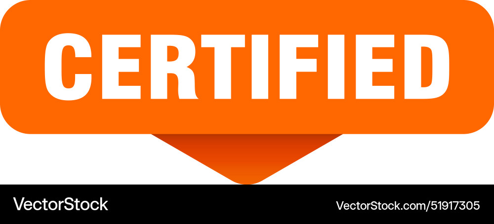 Certified sticker certified sign on transparent Vector Image