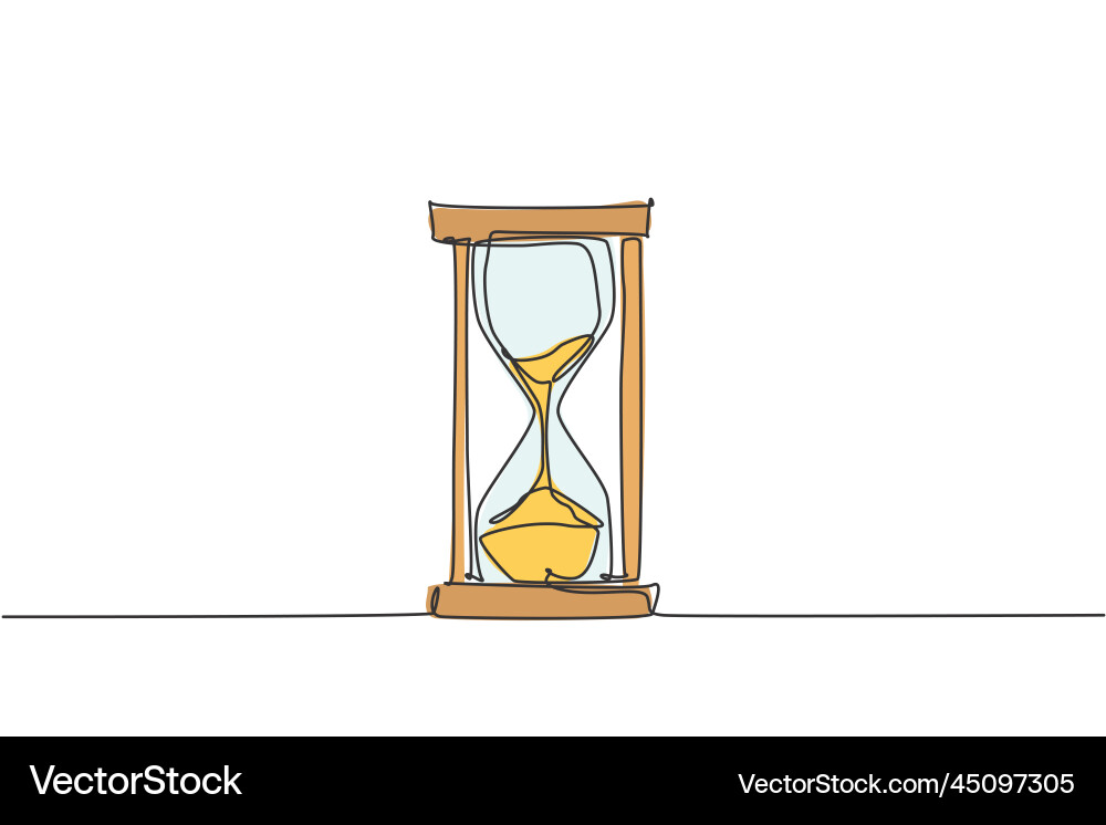 Classic Hourglass Line Art Royalty Free Vector Image