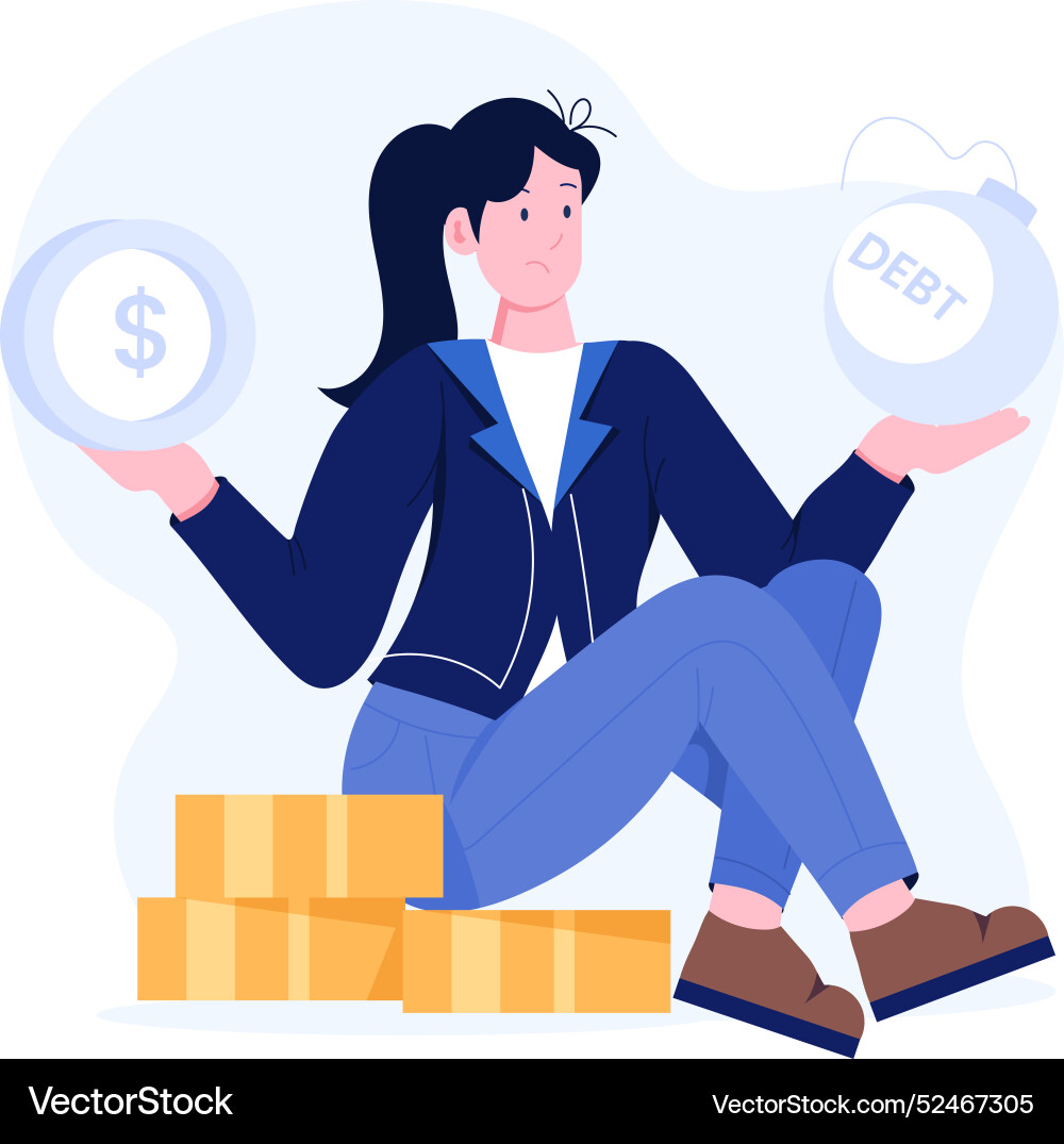 Debt Royalty Free Vector Image - VectorStock