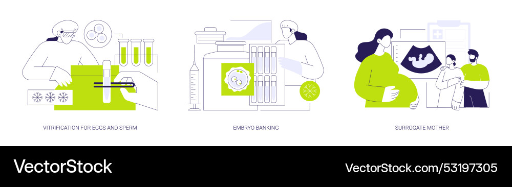 In vitro fertilization abstract concept Royalty Free Vector