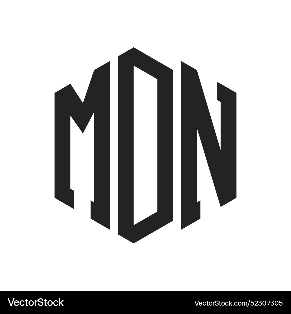 Mdn logo design initial letter monogram Royalty Free Vector