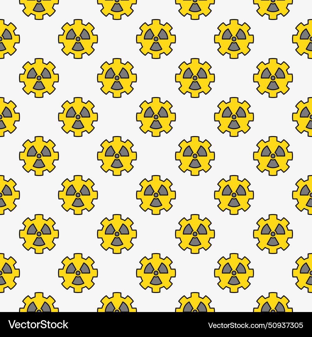 Radiation gear radioactive zone colored seamless Vector Image