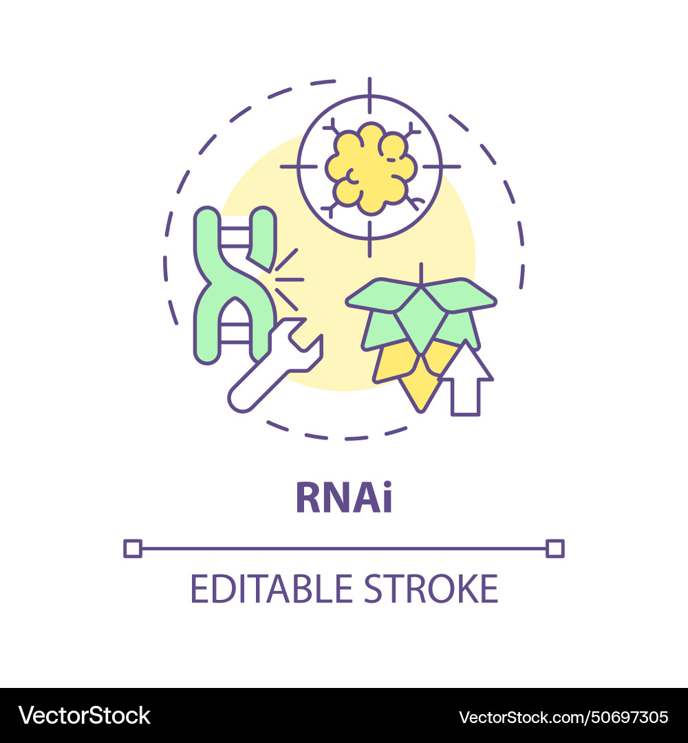 Rnai multi color concept icon Royalty Free Vector Image