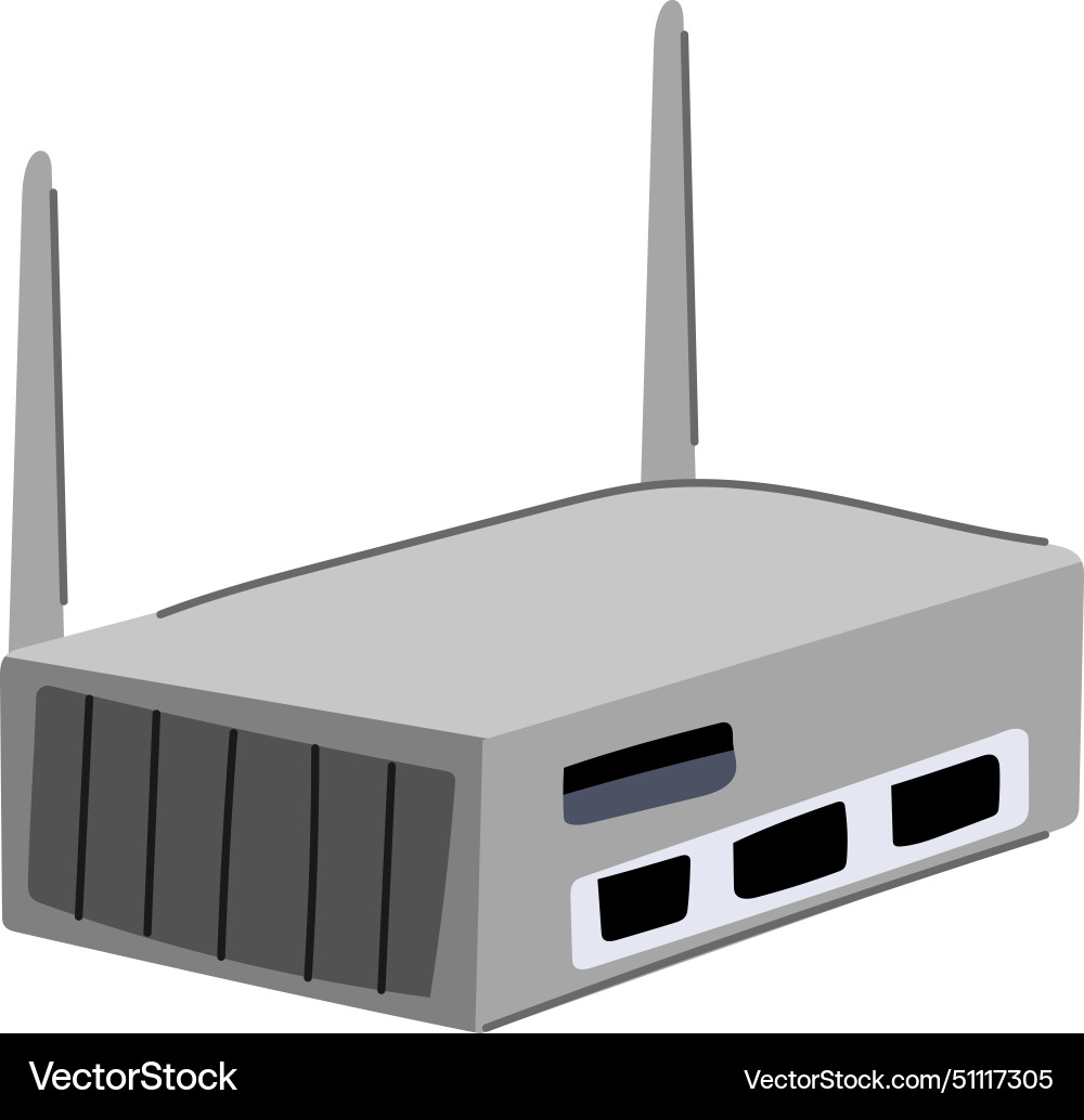 Small travel router cartoon Royalty Free Vector Image