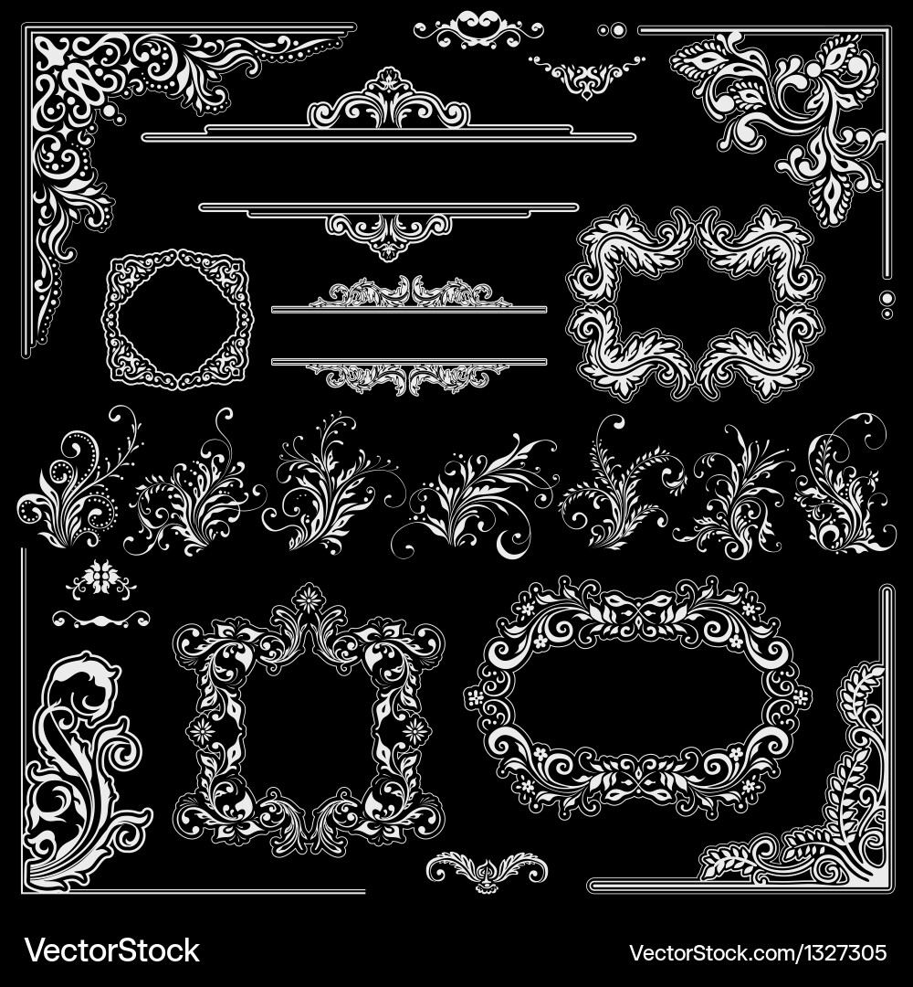 Wedding frames decoration design Royalty Free Vector Image