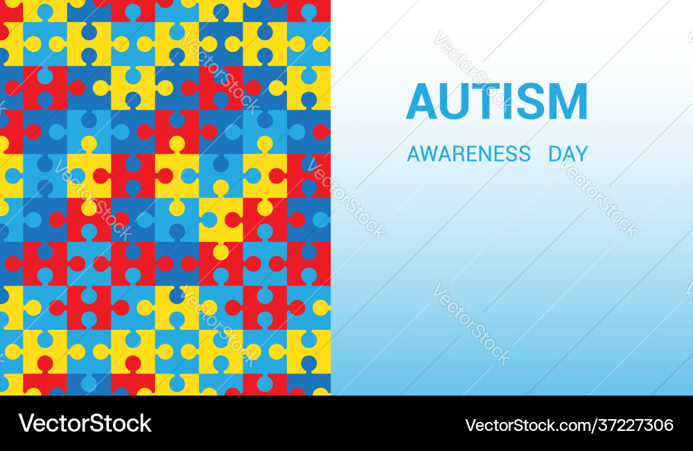 Autism Puzzle Pieces Background