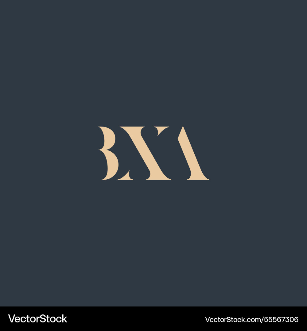 Bxa abstract letter logo Royalty Free Vector Image