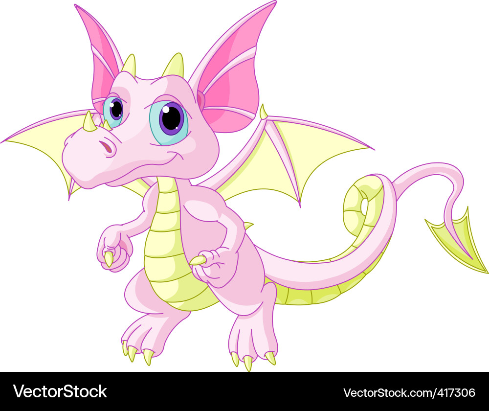 Cartoon dragon Royalty Free Vector Image - VectorStock