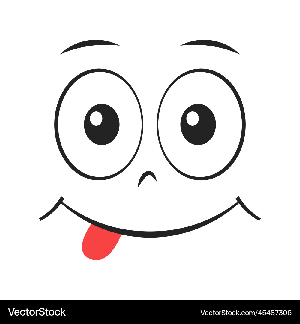 Cartoon savouring food face Royalty Free Vector Image