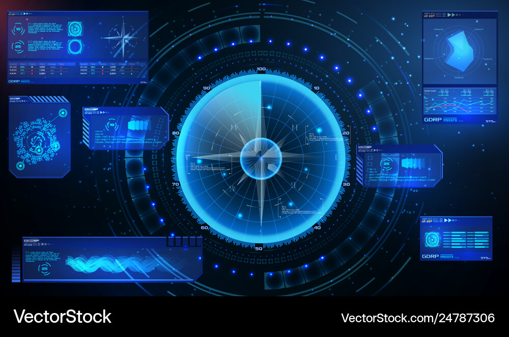 Sonar Submarine Screen Vector Images (over 380)