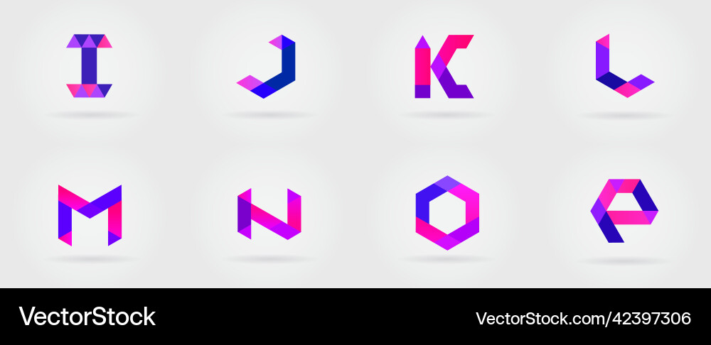 Geometric ABC Letter Distortion Royalty Free Vector Image