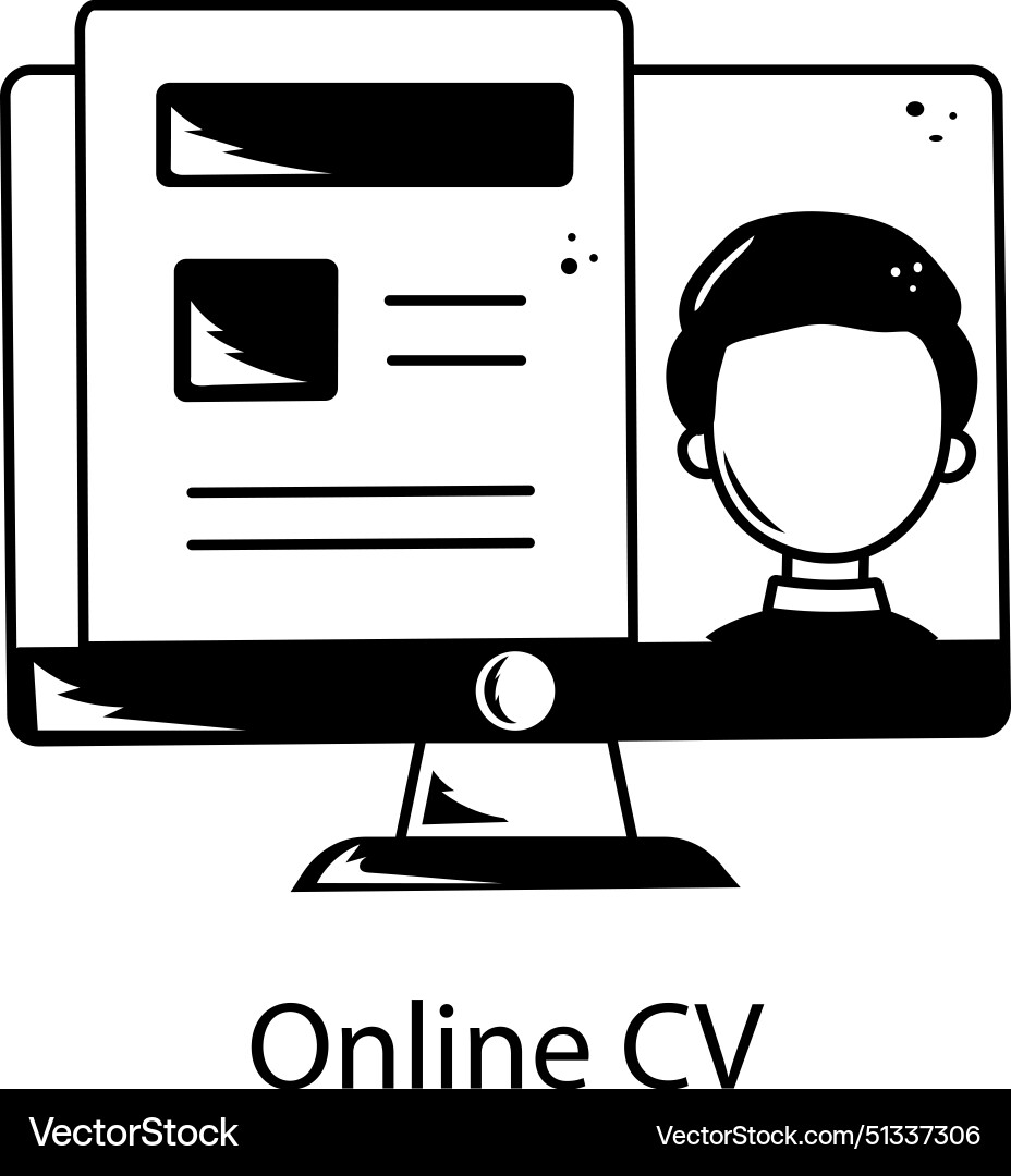 Online cv Royalty Free Vector Image - VectorStock