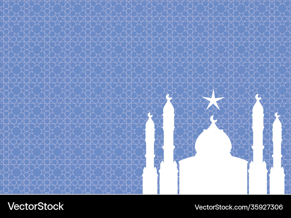 Outline a muslim mosque Royalty Free Vector Image