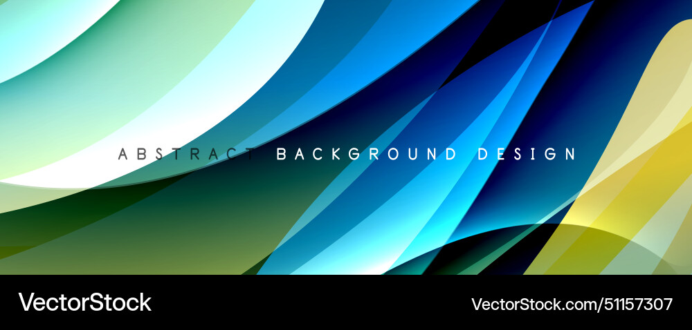 Abstract waves design in azure aqua and electric Vector Image