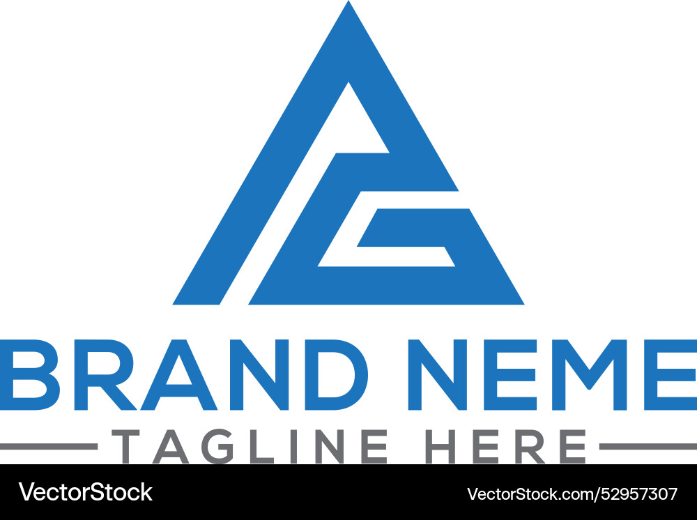 Ag logo design template Royalty Free Vector Image