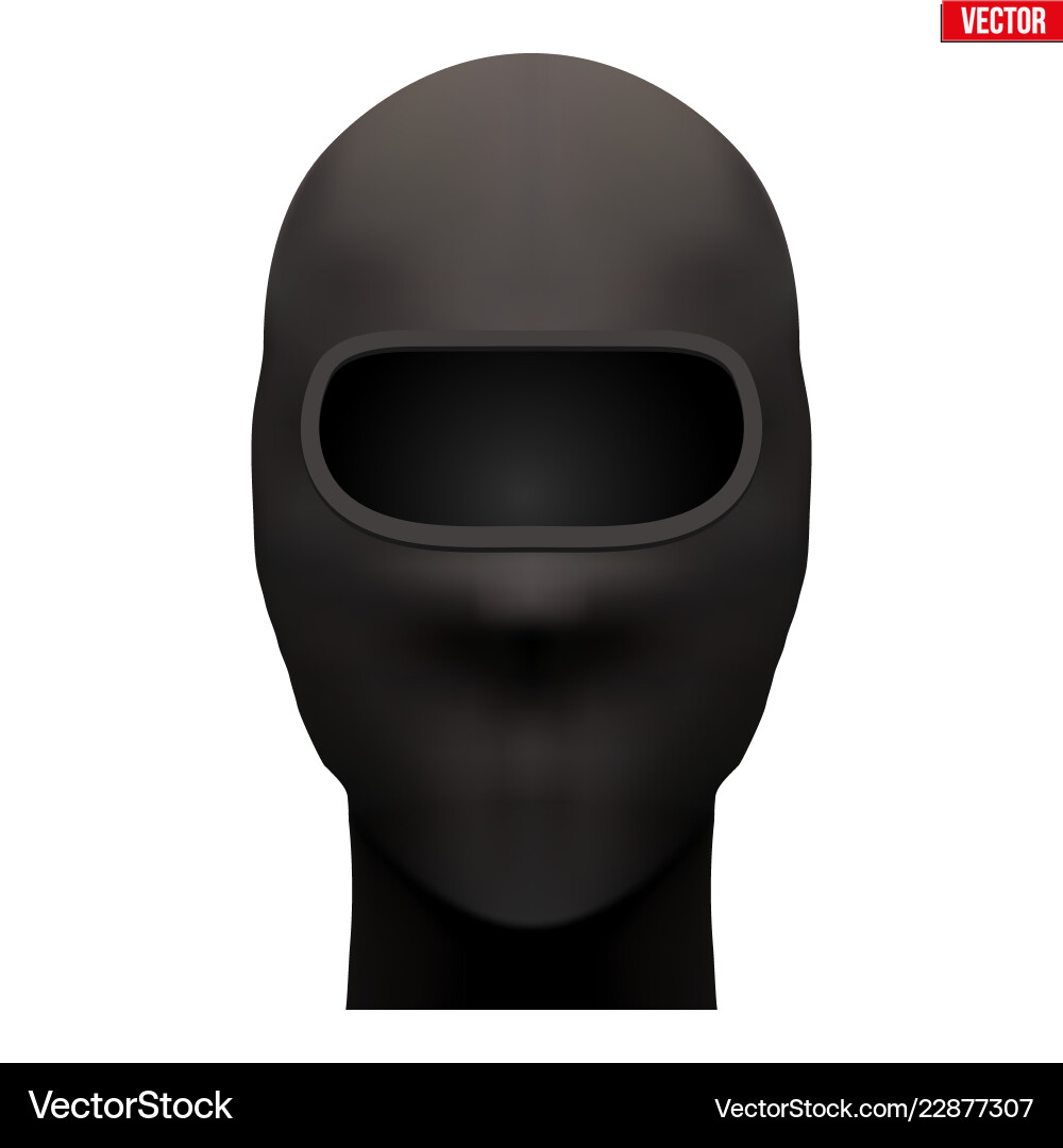 Black balaclava ski mask Royalty Free Vector Image