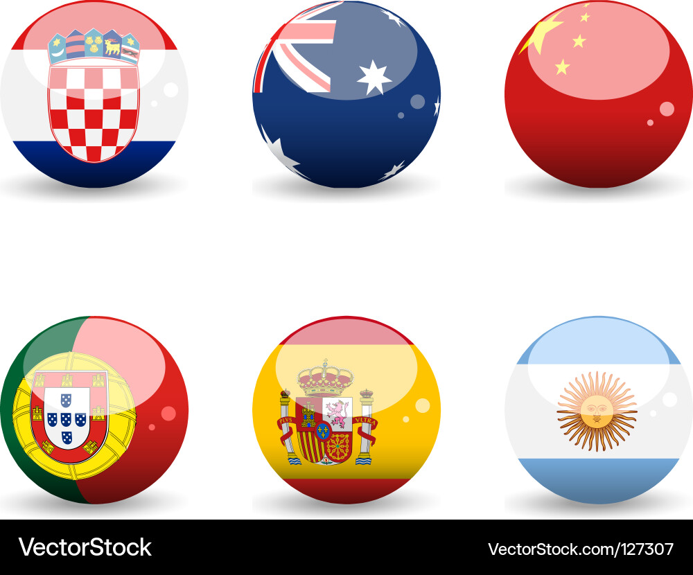 Flag spheres Royalty Free Vector Image - VectorStock