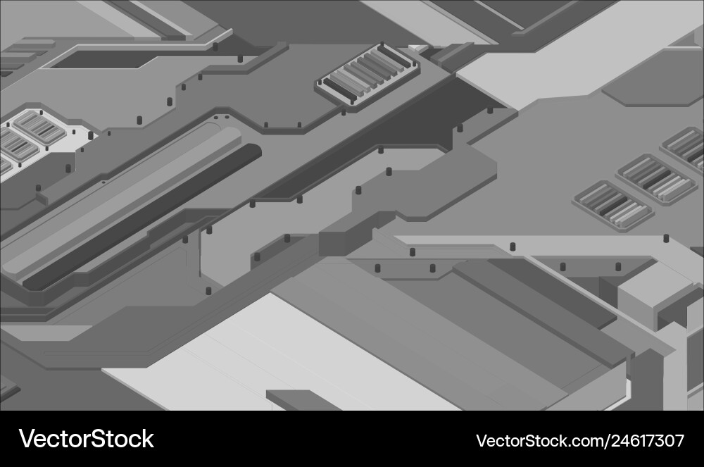 Futuristic surface of low-poly elements and parts Vector Image
