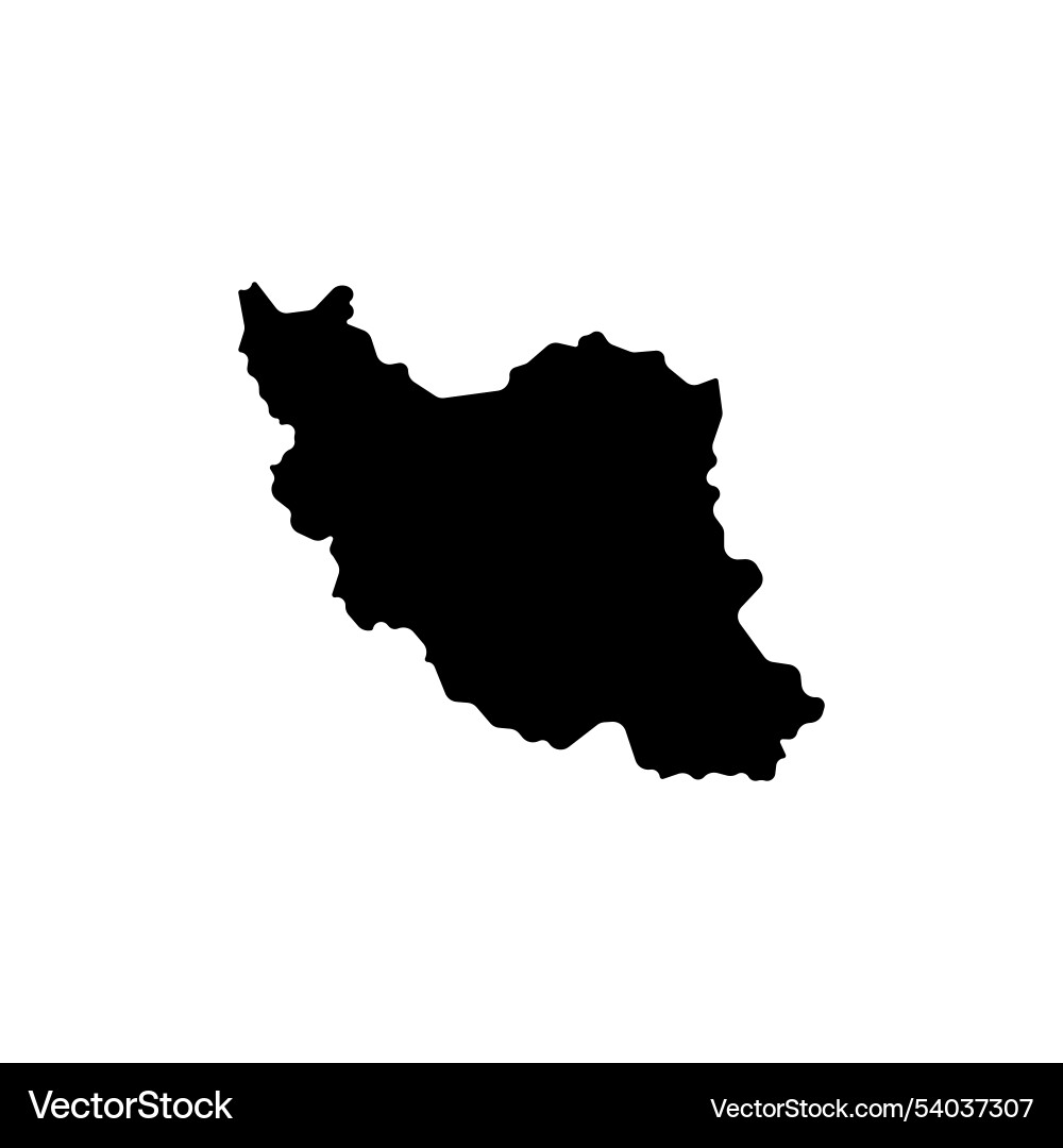 Iran country map border icon Royalty Free Vector Image