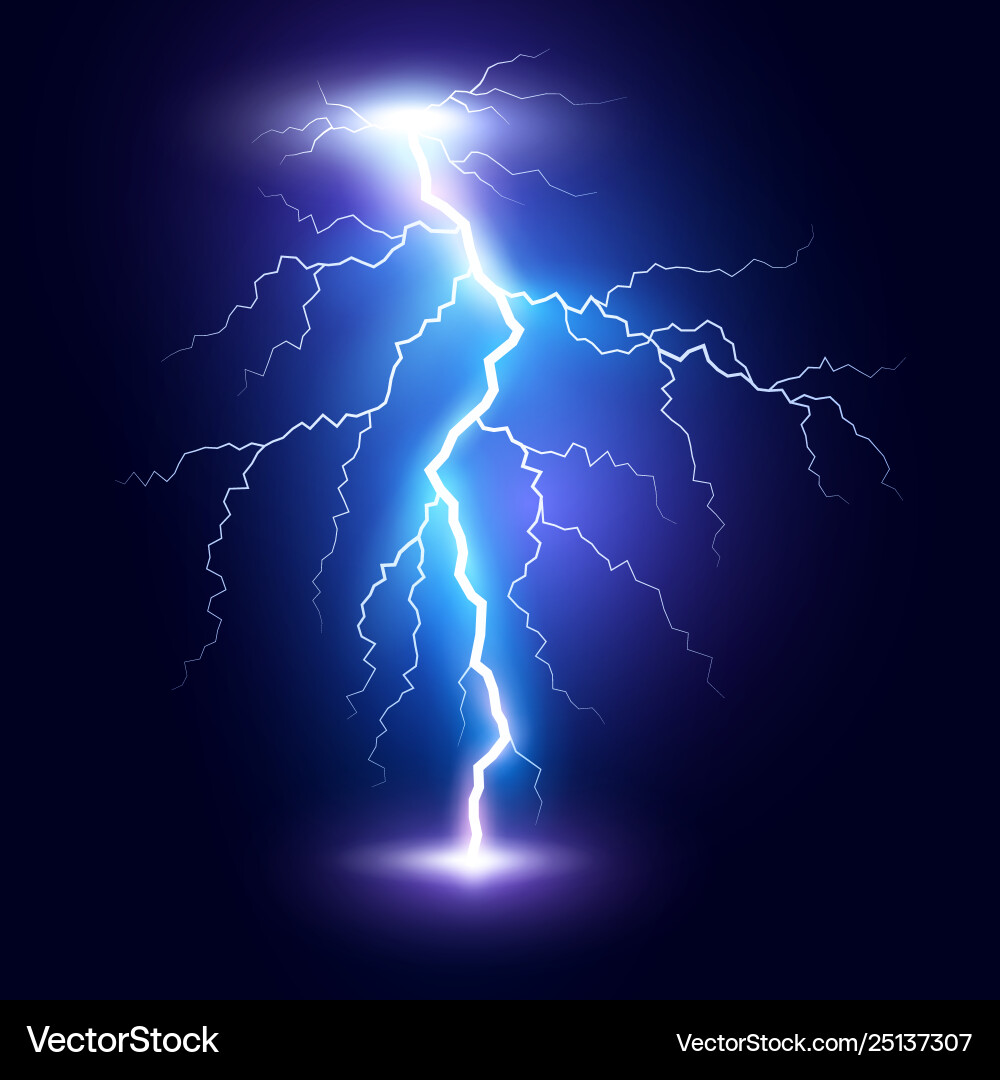 Blue Lightning Vector Blue Lightning Transparent PNG