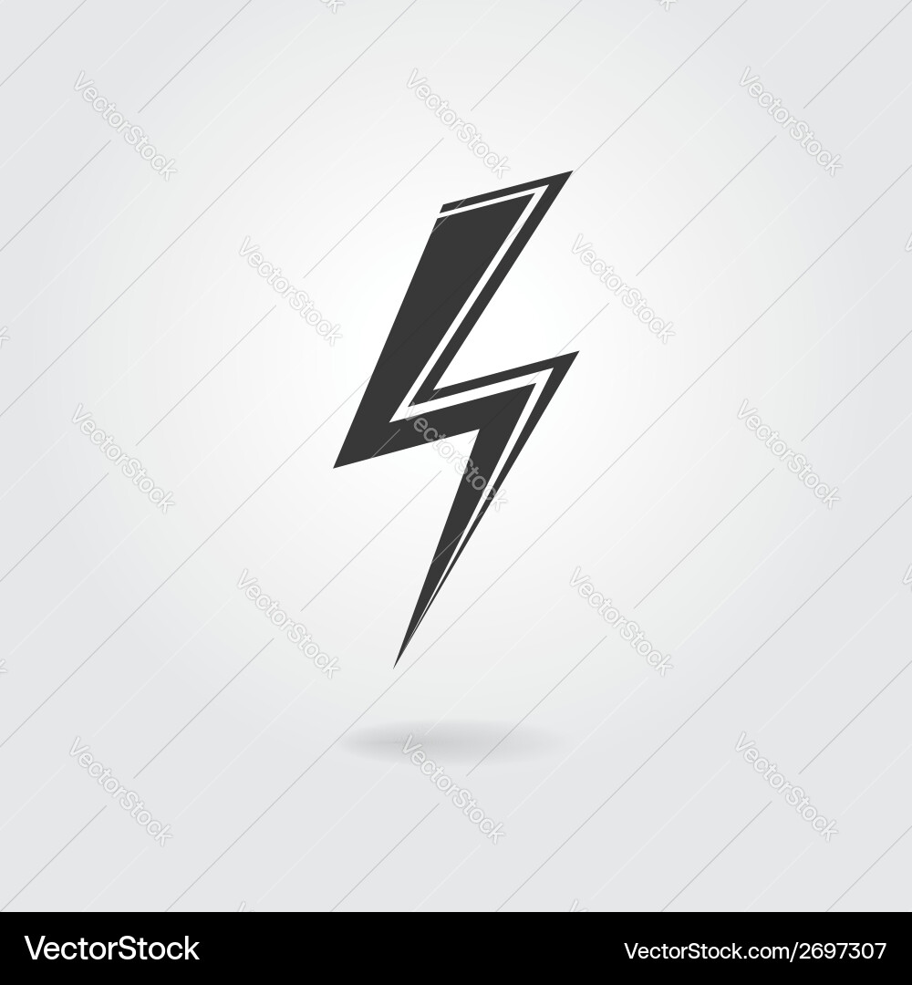Lightning icon Royalty Free Vector Image - VectorStock