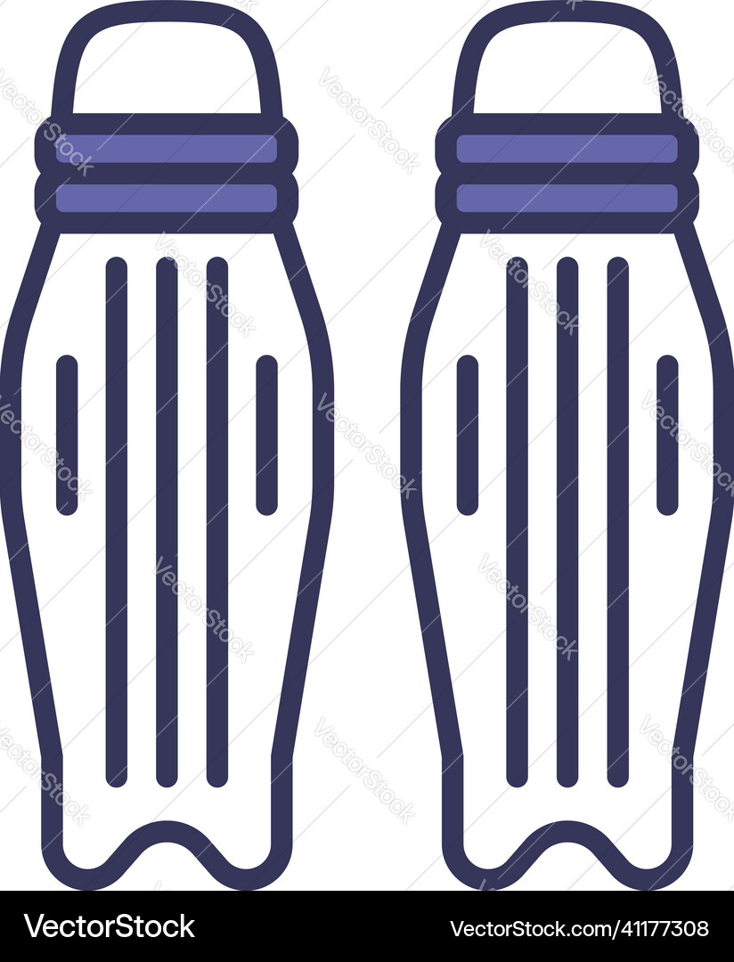 Cricket leg protection icon Royalty Free Vector Image