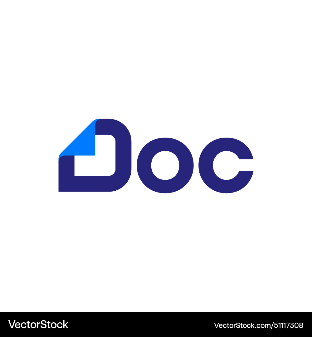 Document pdf note paper typography logo Royalty Free Vector