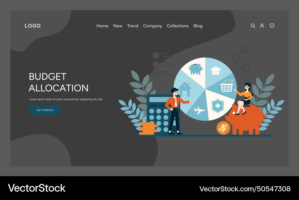 Efficient financial resource distribution Vector Image