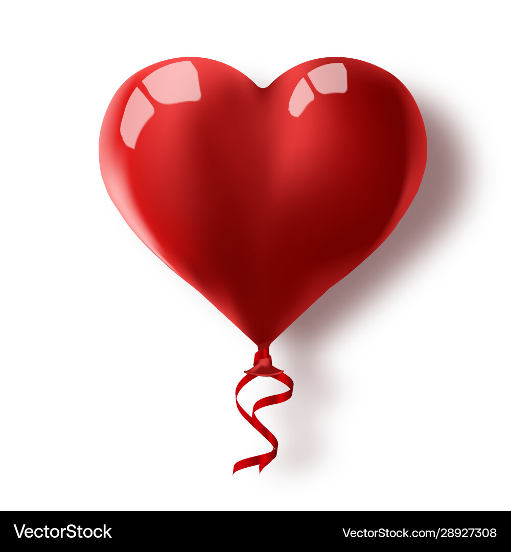 Holiday flying red balloon in form Royalty Free Vector Image