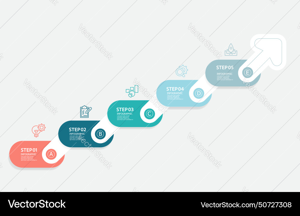 Infographics timeline element business workflow Vector Image