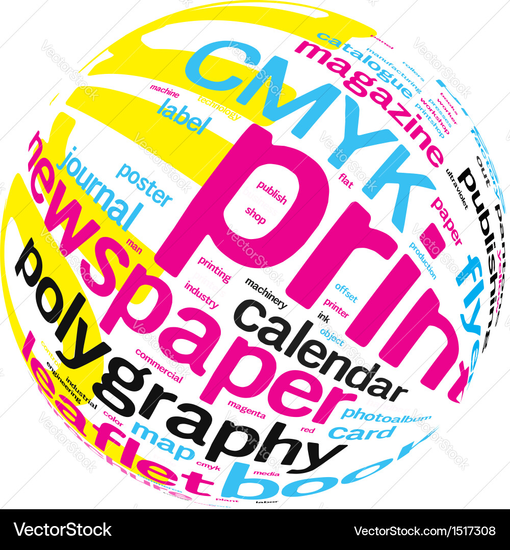 Printing Concept Word Cloud Royalty Free Vector Image