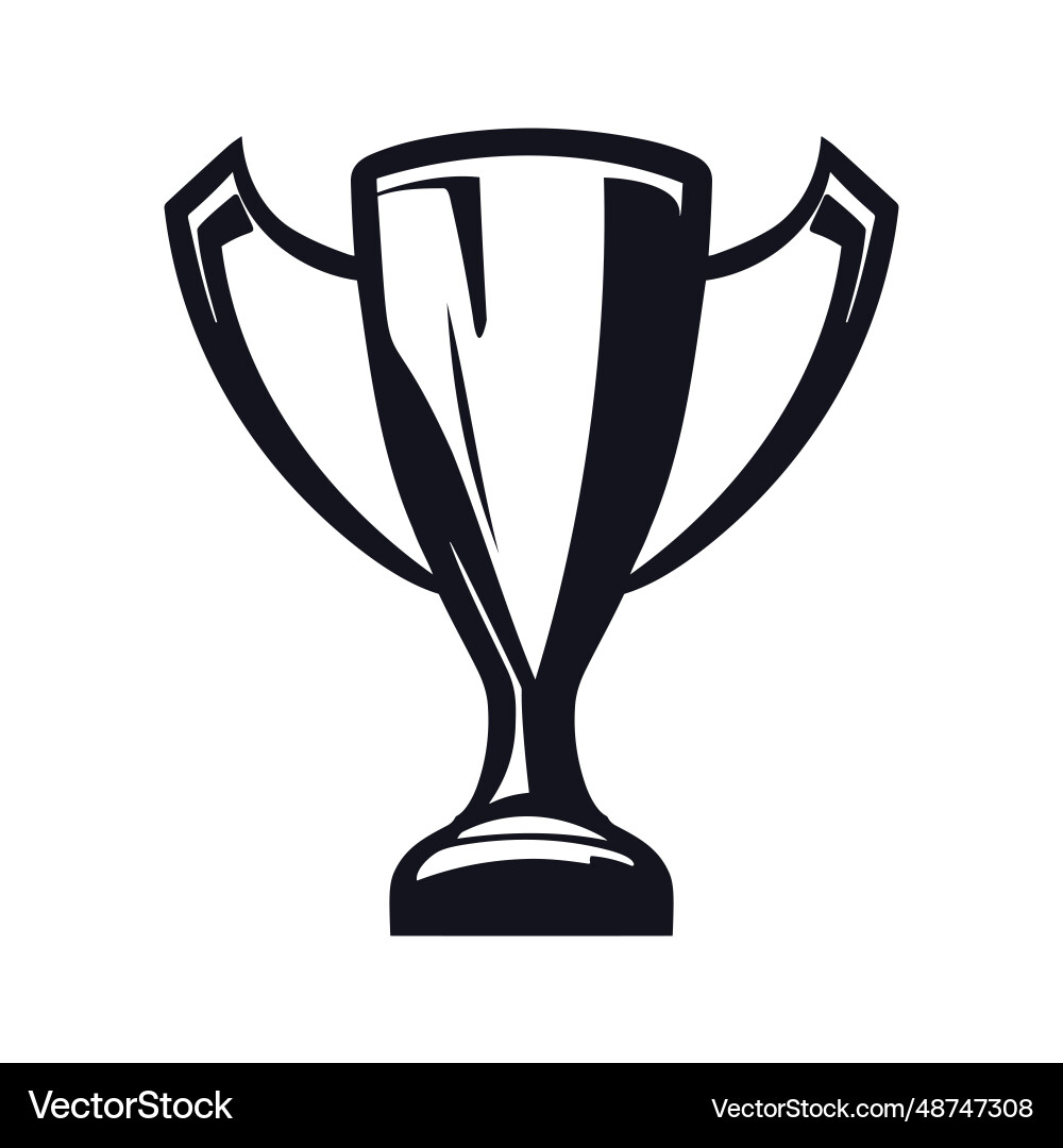 Trophy icon champion cup logo Royalty Free Vector Image