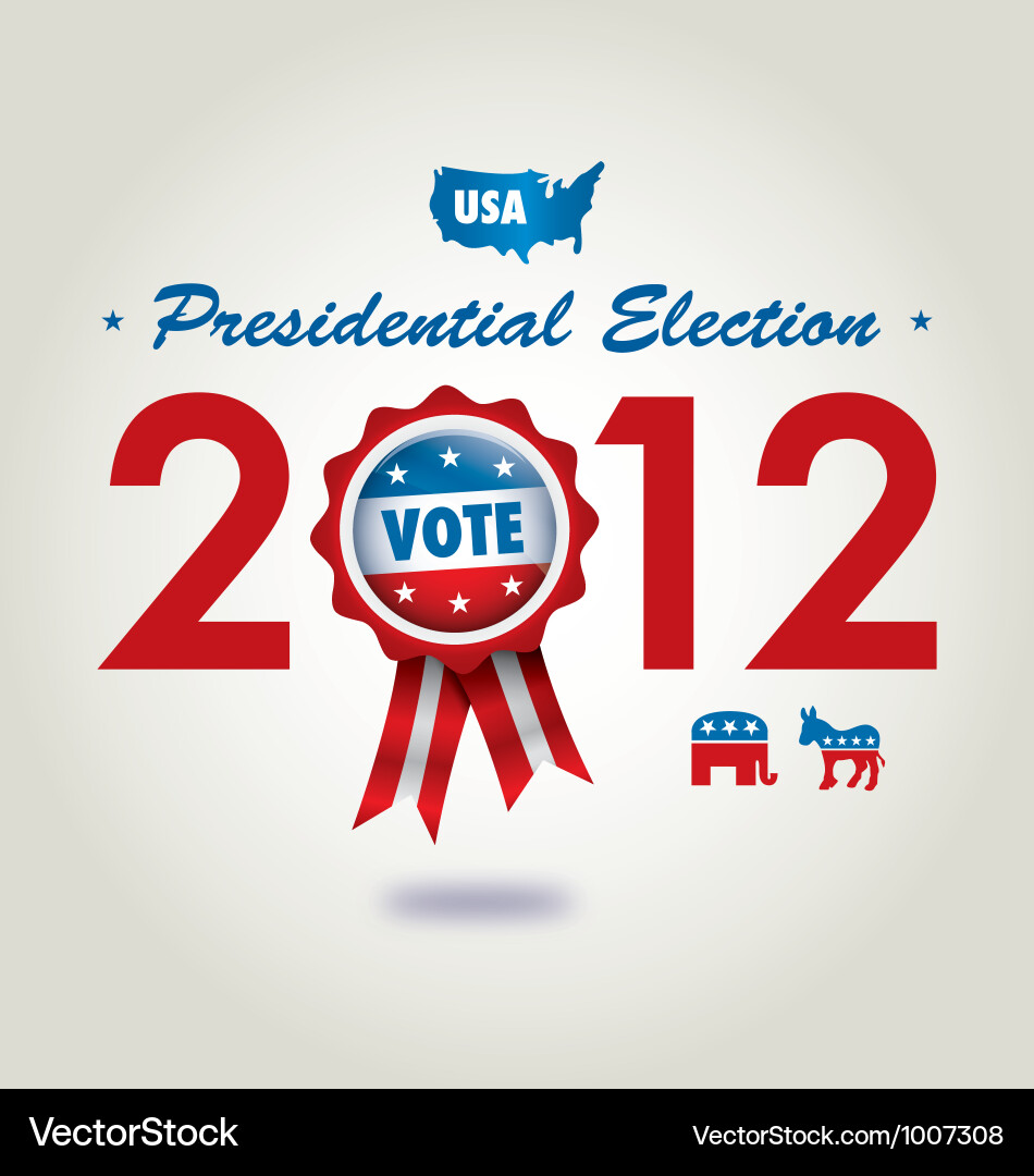 Us presidential election 2012 Royalty Free Vector Image