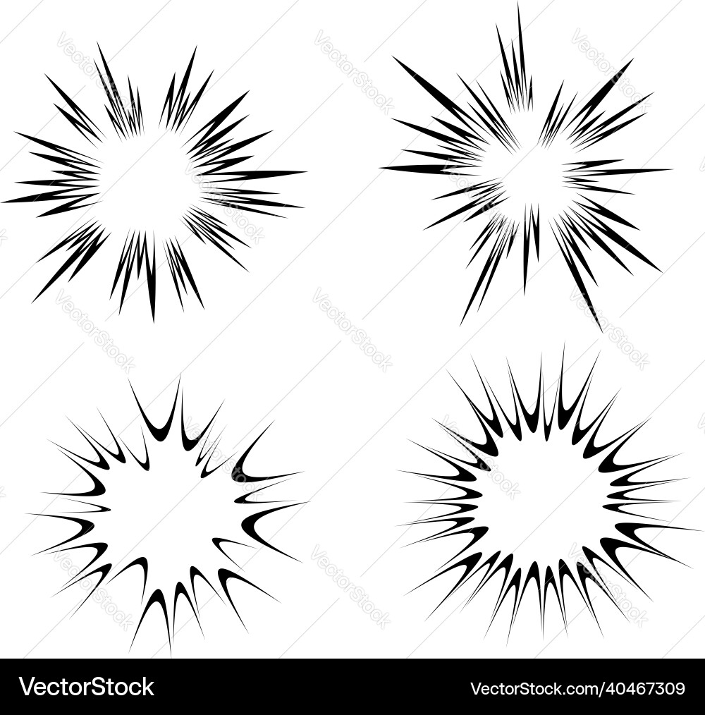 Abstract radial burst black star explosion Vector Image