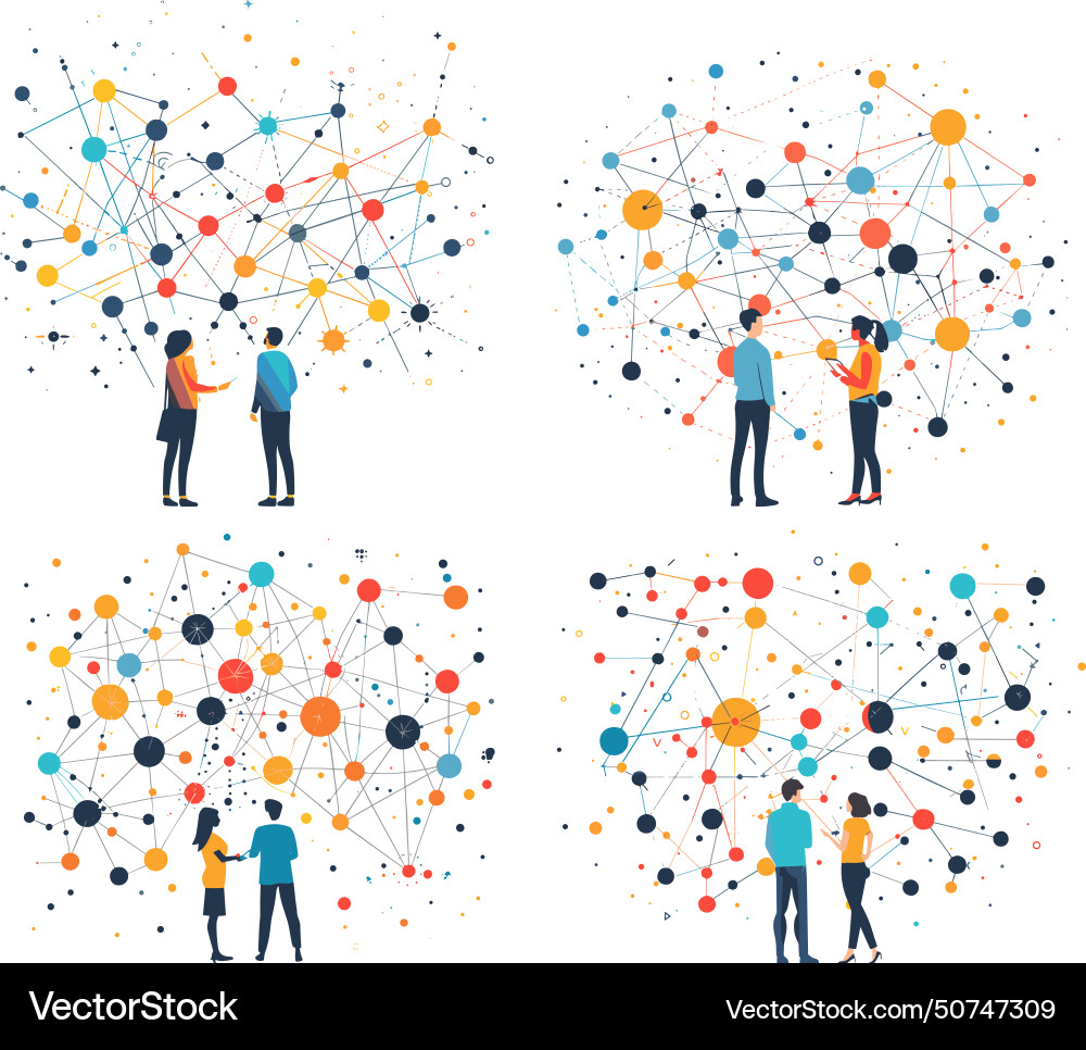 Connection people minimalist concepts back Vector Image