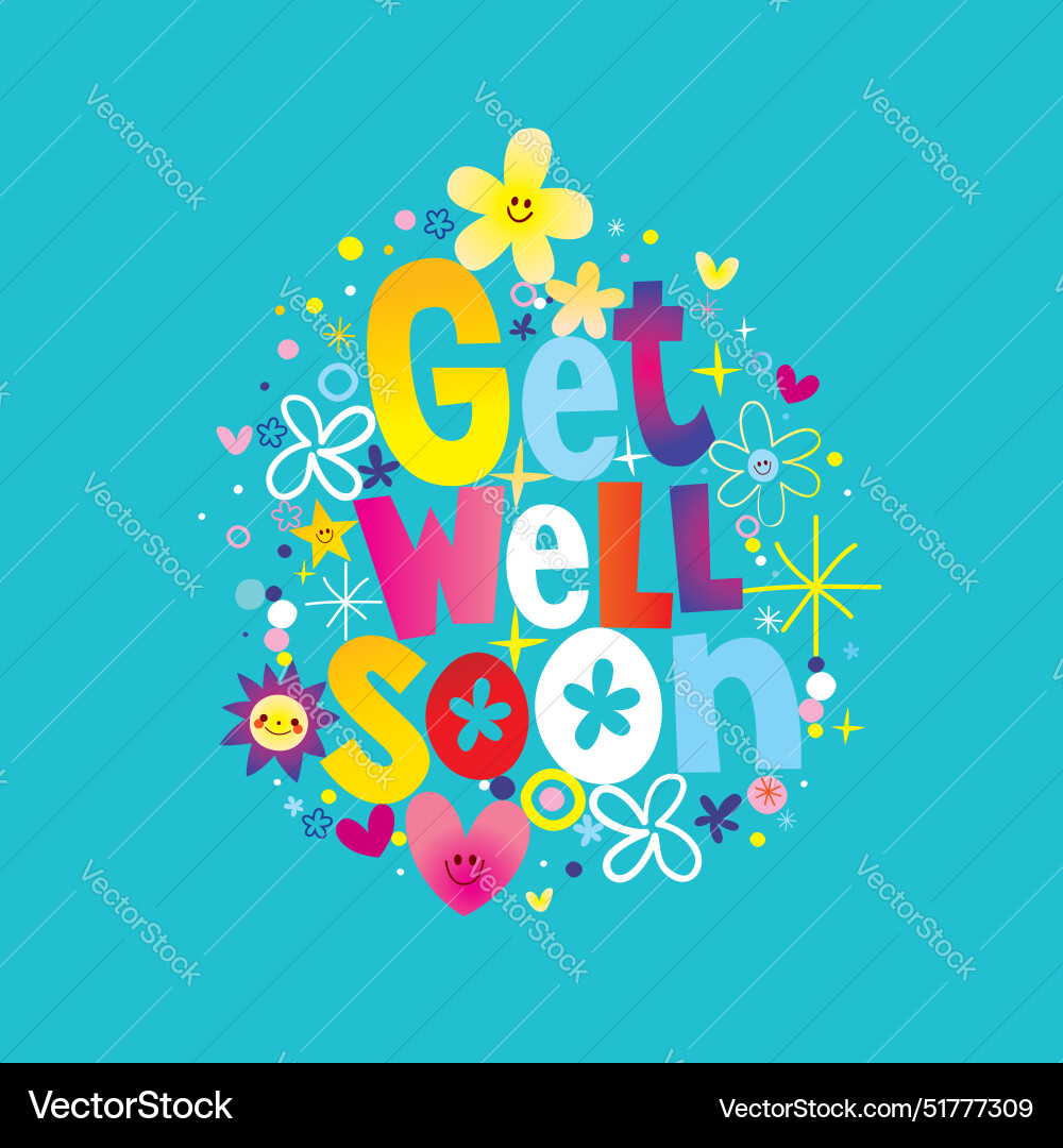 Get well soon Royalty Free Vector Image - VectorStock