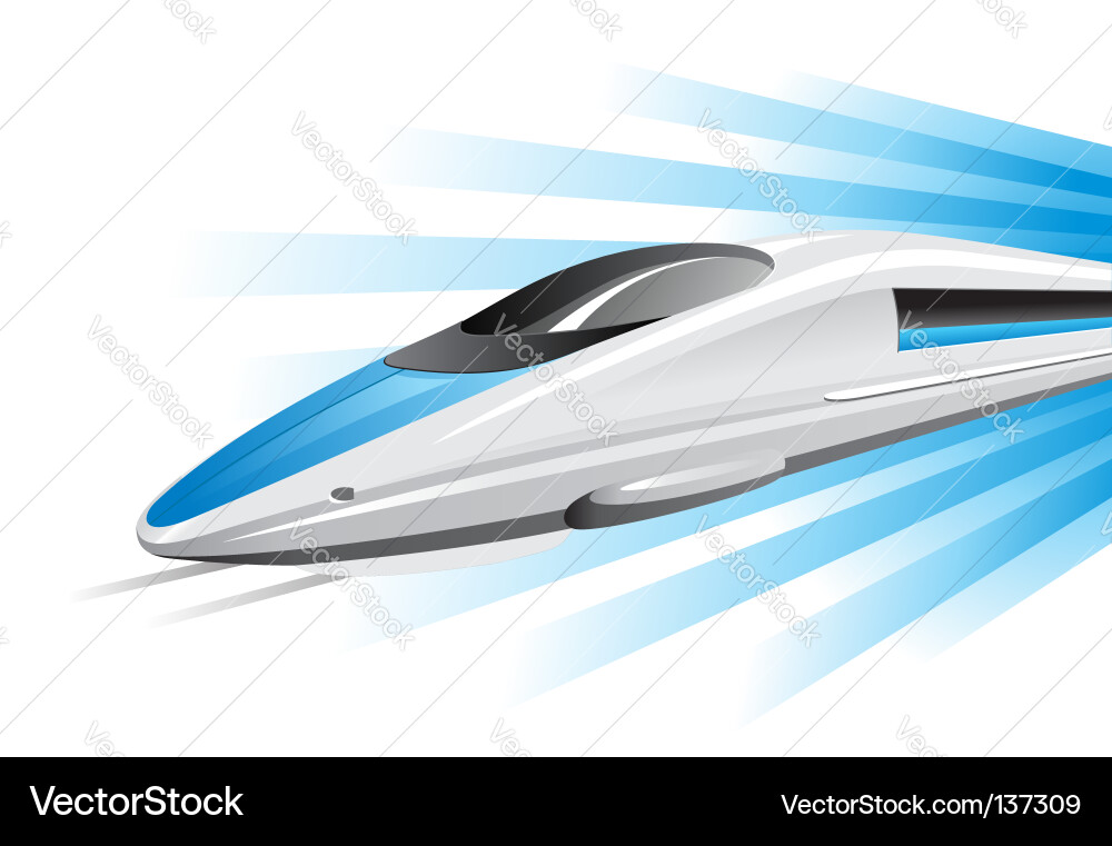 High-speed train on hovercraft Royalty Free Vector Image