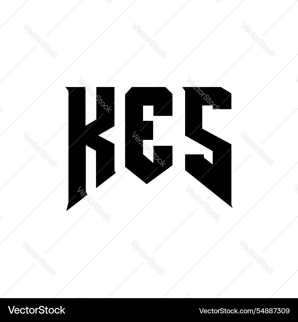 Kes letter logo design for technology company Vector Image