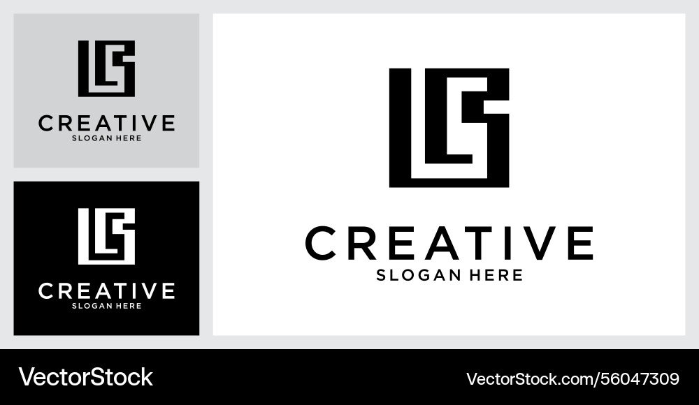 Lb or bl initial letter logo design Royalty Free Vector