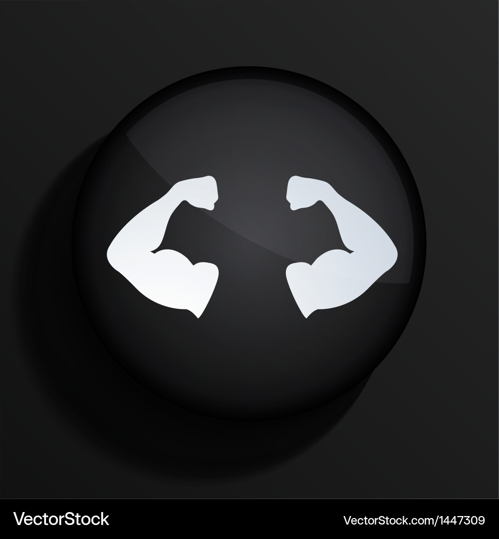 Muscle Strength Circle Icon Royalty Free Vector Image