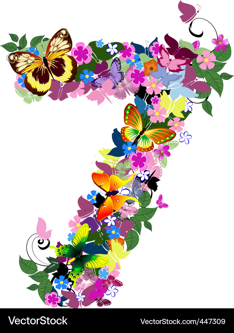 Number 7 Royalty Free Vector Image - VectorStock