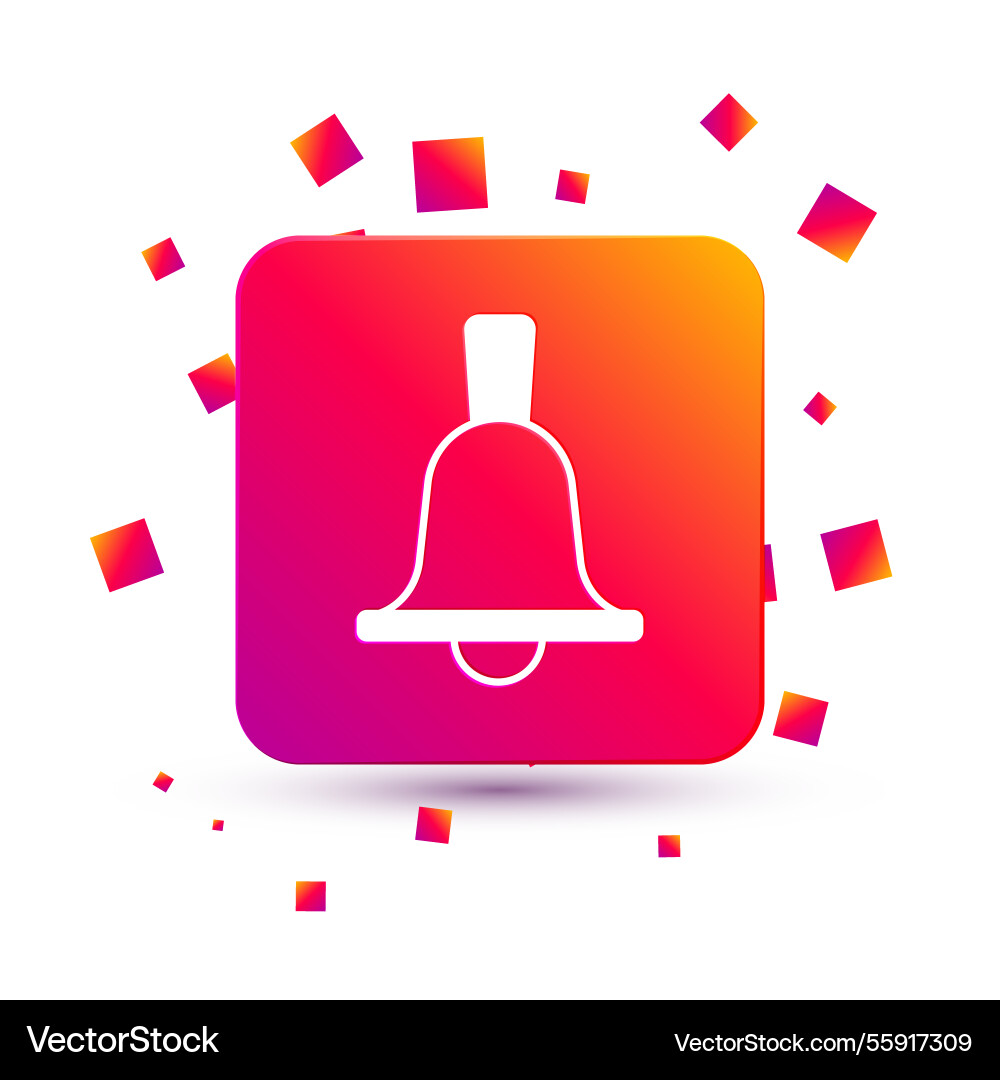 White boxing bell icon isolated Royalty Free Vector Image