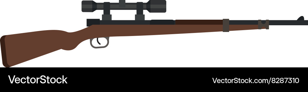 Assault rifle heavy sniper futuristic Royalty Free Vector