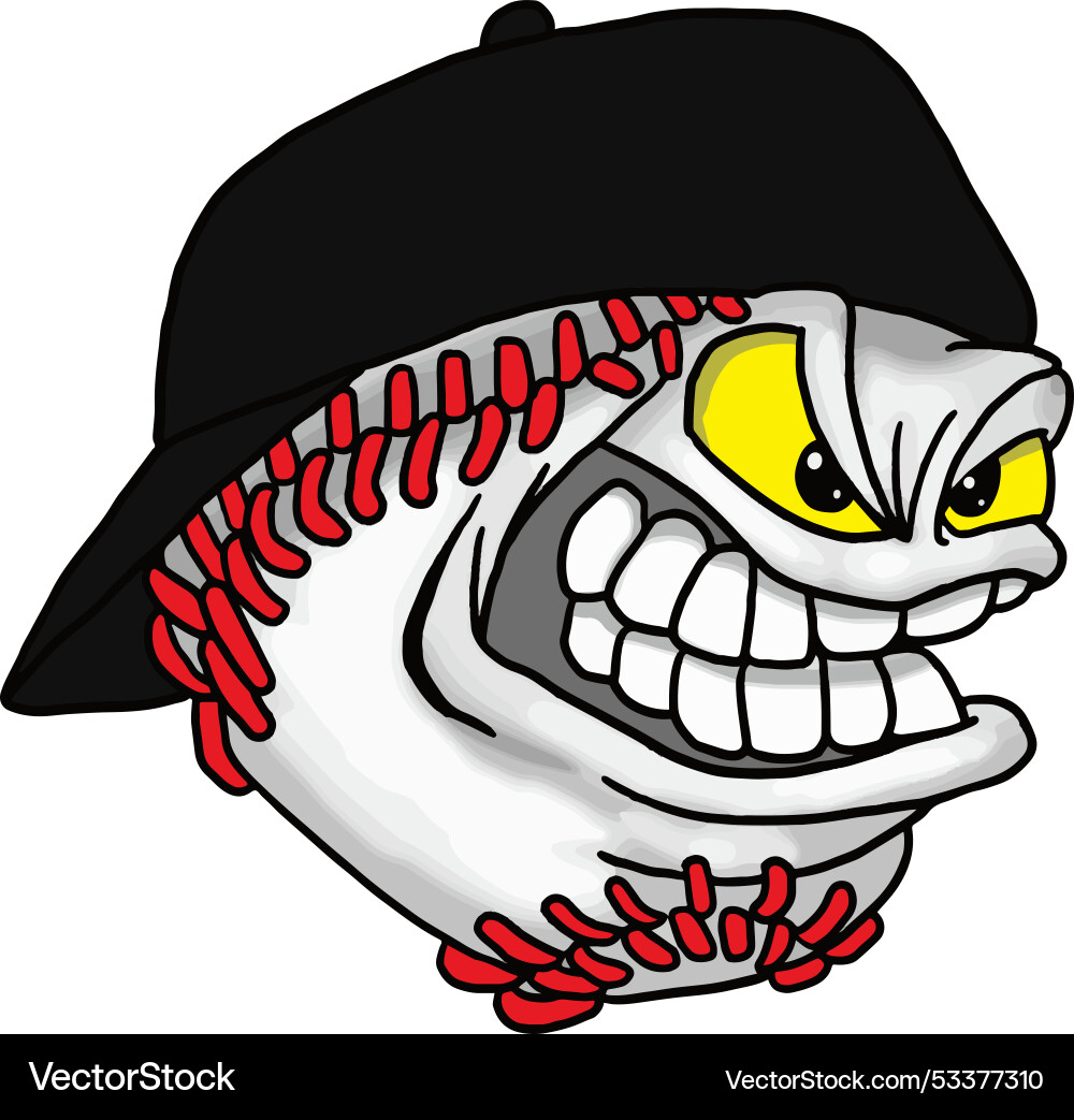 Baseball emoticon Royalty Free Vector Image - VectorStock