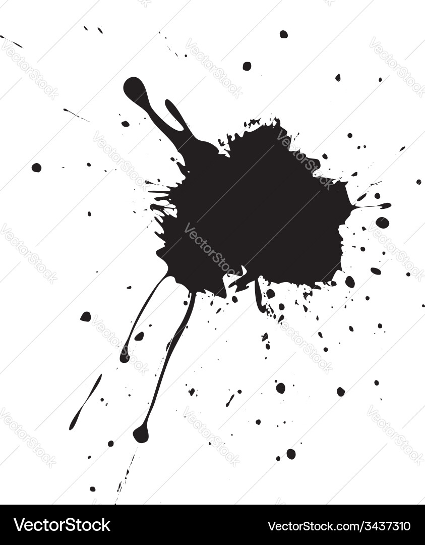 Black splatter Royalty Free Vector Image - VectorStock