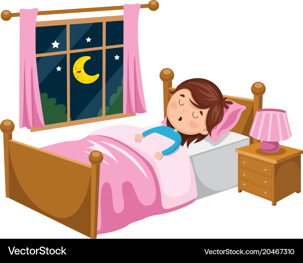 Kid sleeping Royalty Free Vector Image - VectorStock