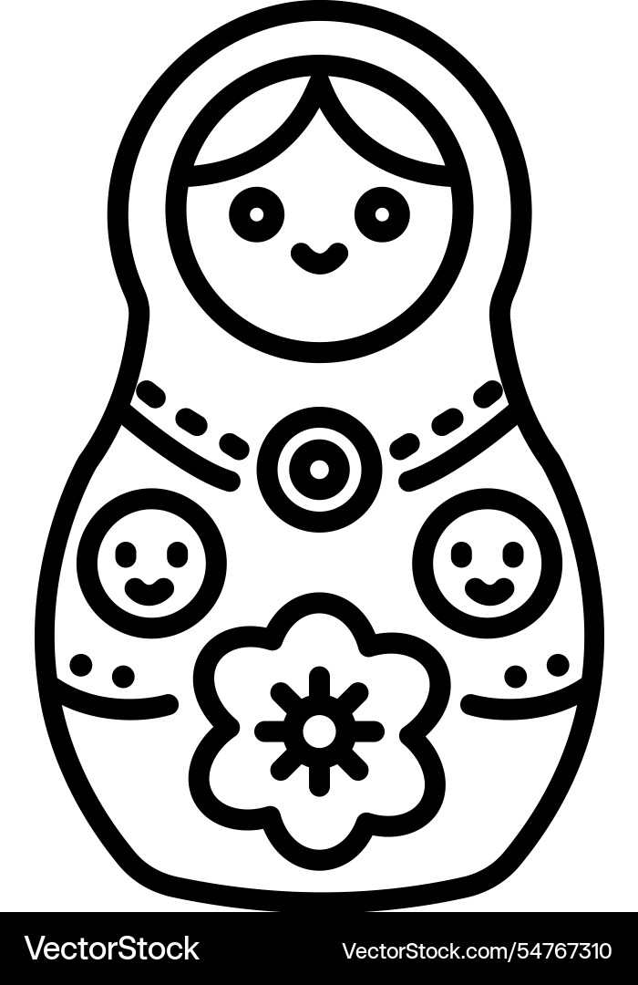 Matryoshka doll Royalty Free Vector Image - VectorStock