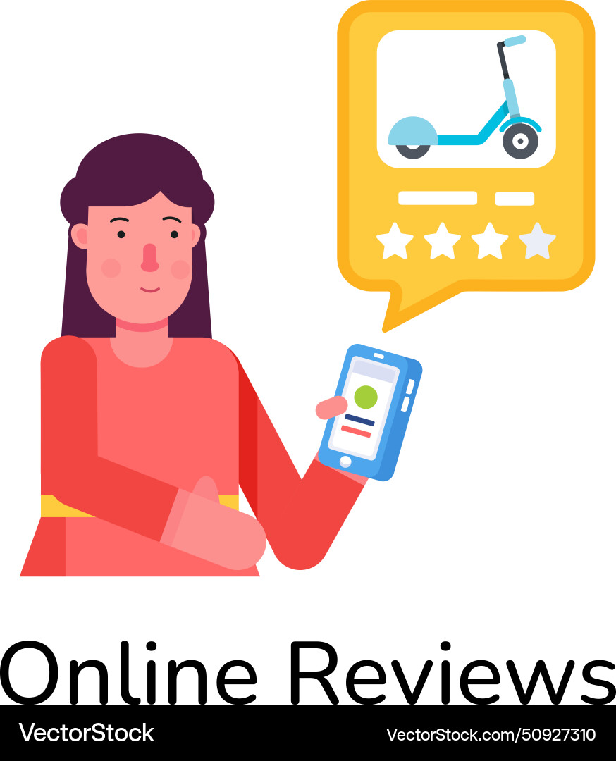 Online reviews Royalty Free Vector Image - VectorStock