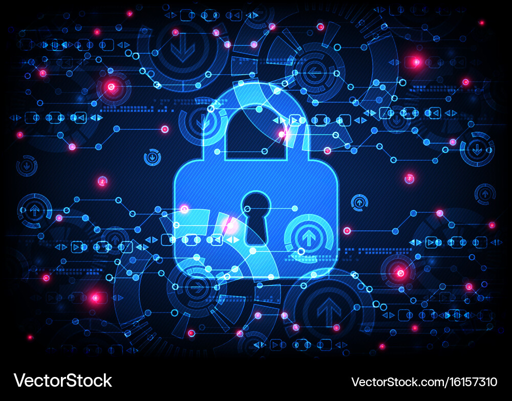 Protection concept protect mechanism system Vector Image